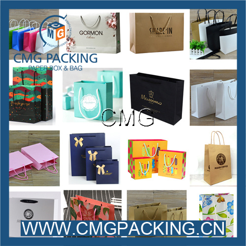 Elegant White Paper Garment Bag with Gold Logo Hot Stamping ...